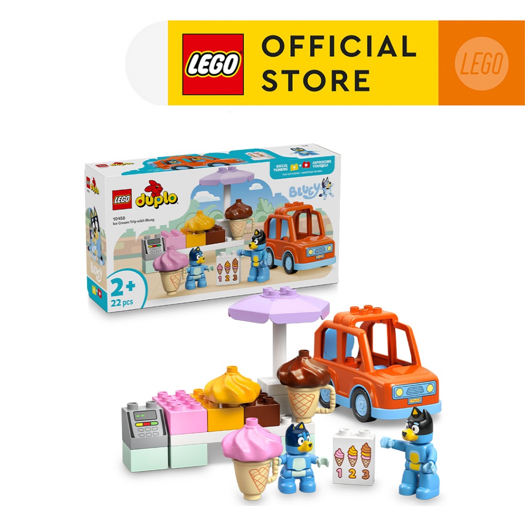 LEGO DUPLO Bluey 10458 Ice Cream Trip with Bluey (22 Pieces) | Shopee ...
