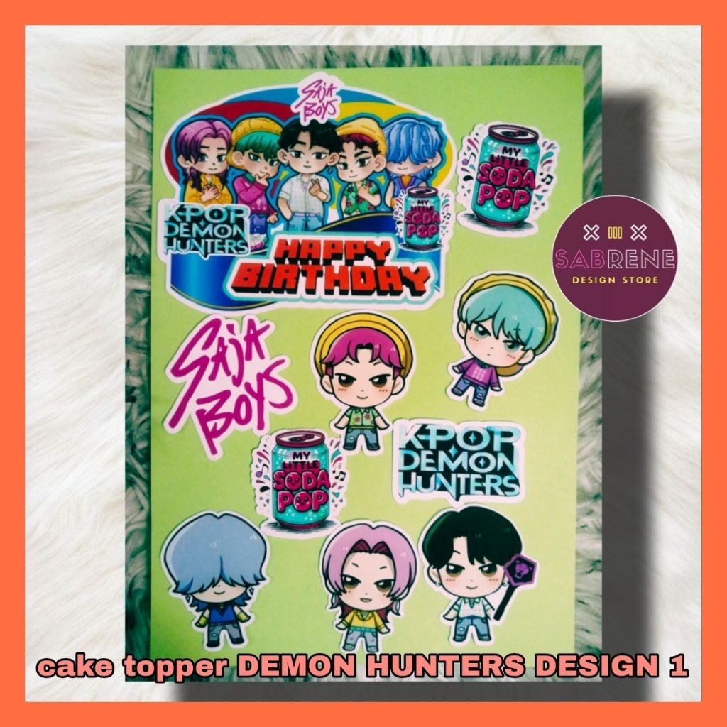 Cake Topper KPOP DEMON HUNTERS DESIGN 1 SAJA BOYS | Shopee Malaysia