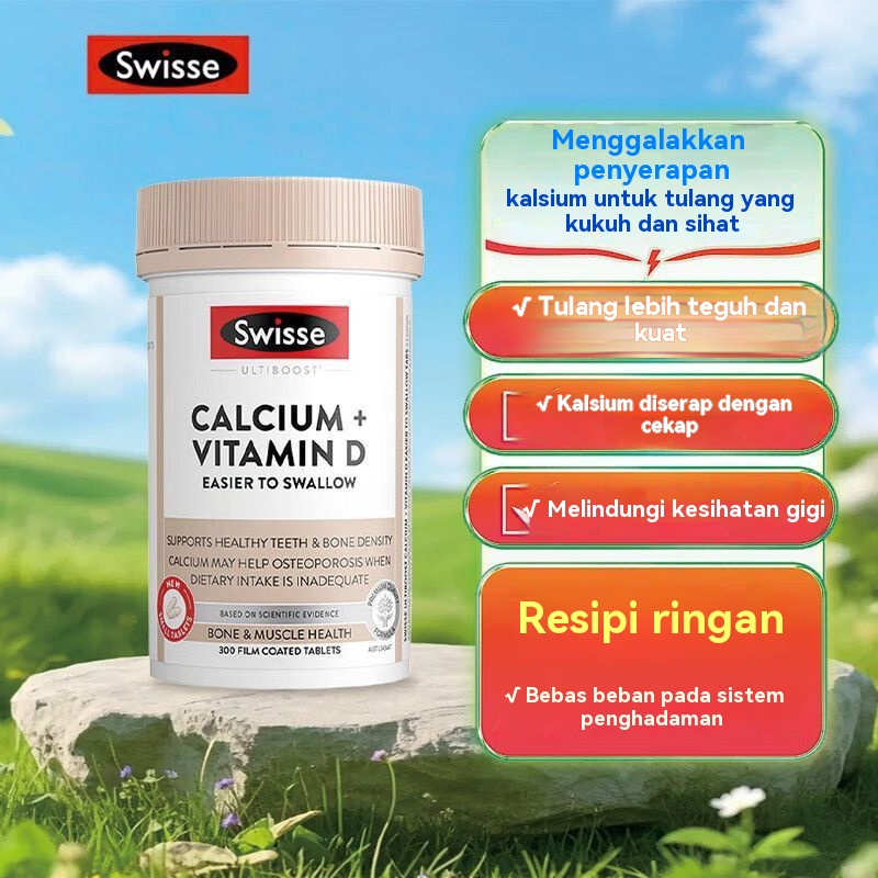 Swisse Mini Calcium with Vitamin D3 – 300 Tablets for Bone Support ...