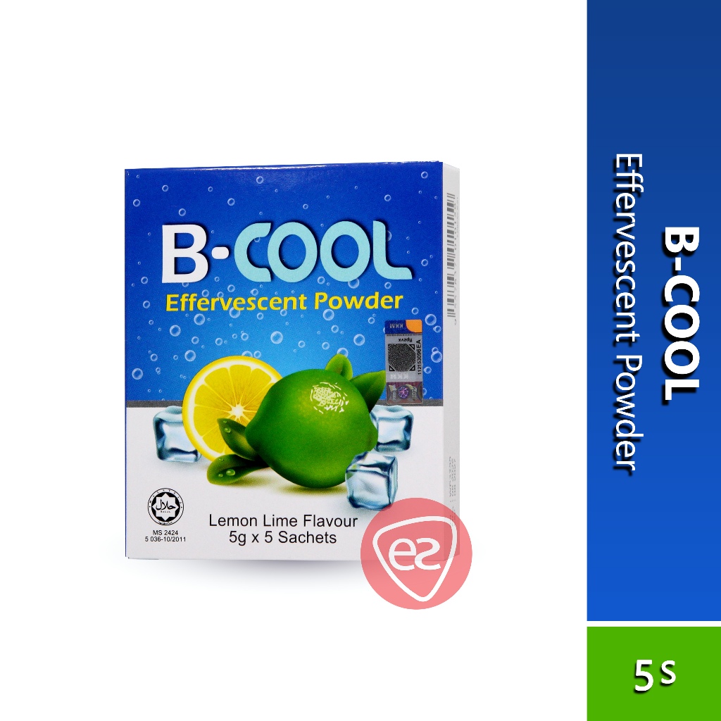 B-Cool Effervescent Powder 5g Sachet x5 Sachets Lemon Lime Flavour ...