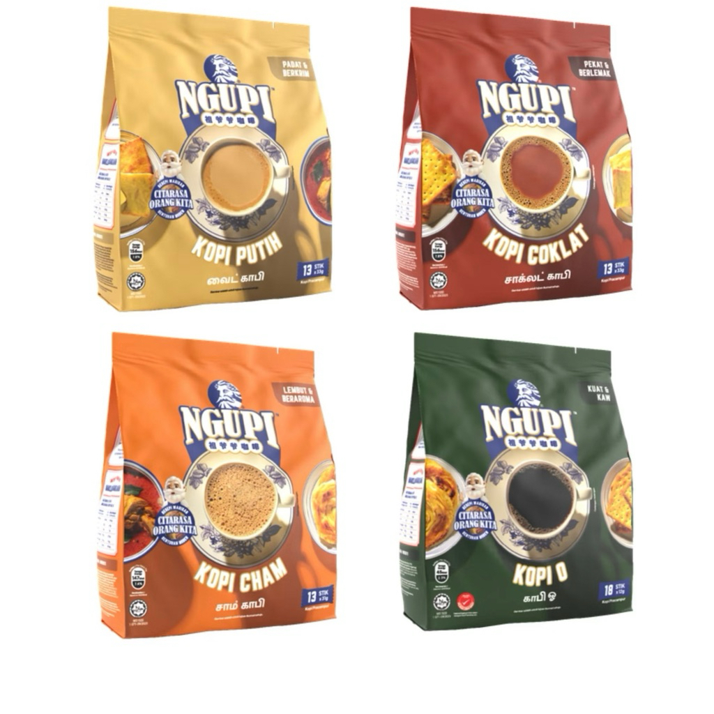 ZUS Ngupi 3 in 1 - Kopi Putih 13 Stik x 33g | Kopi Coklat 13 Stik x 33g ...