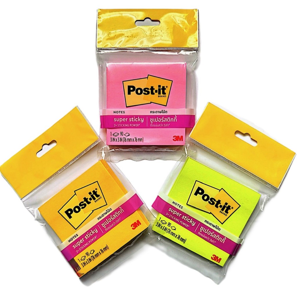Post-It 654 Super Sticky Notes ( SSN ) 3" X 3" ( 90' ) | Shopee Malaysia