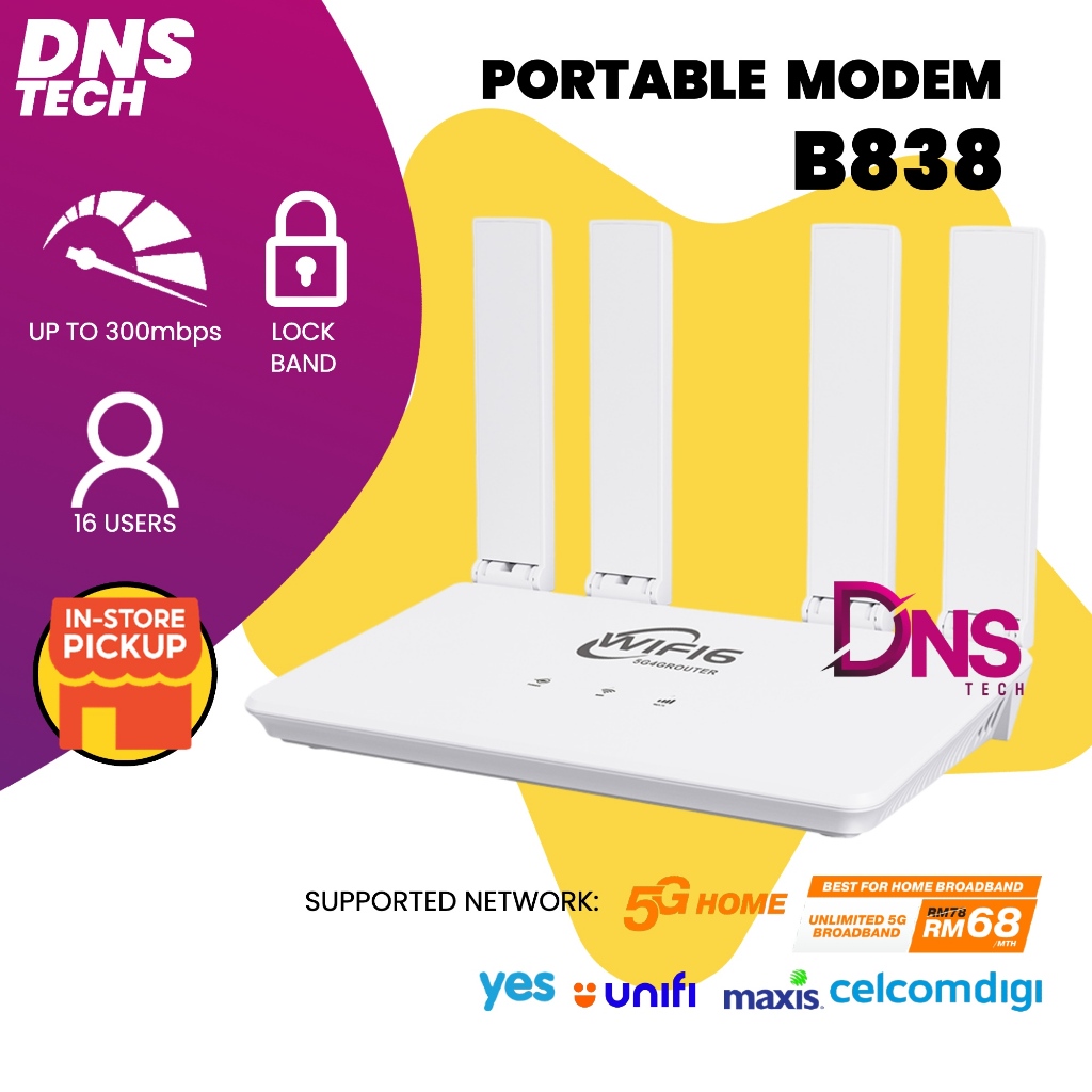 Modified Modem B838 Hotspot Unlimited WiFi Sim Card Router Unlimited ...