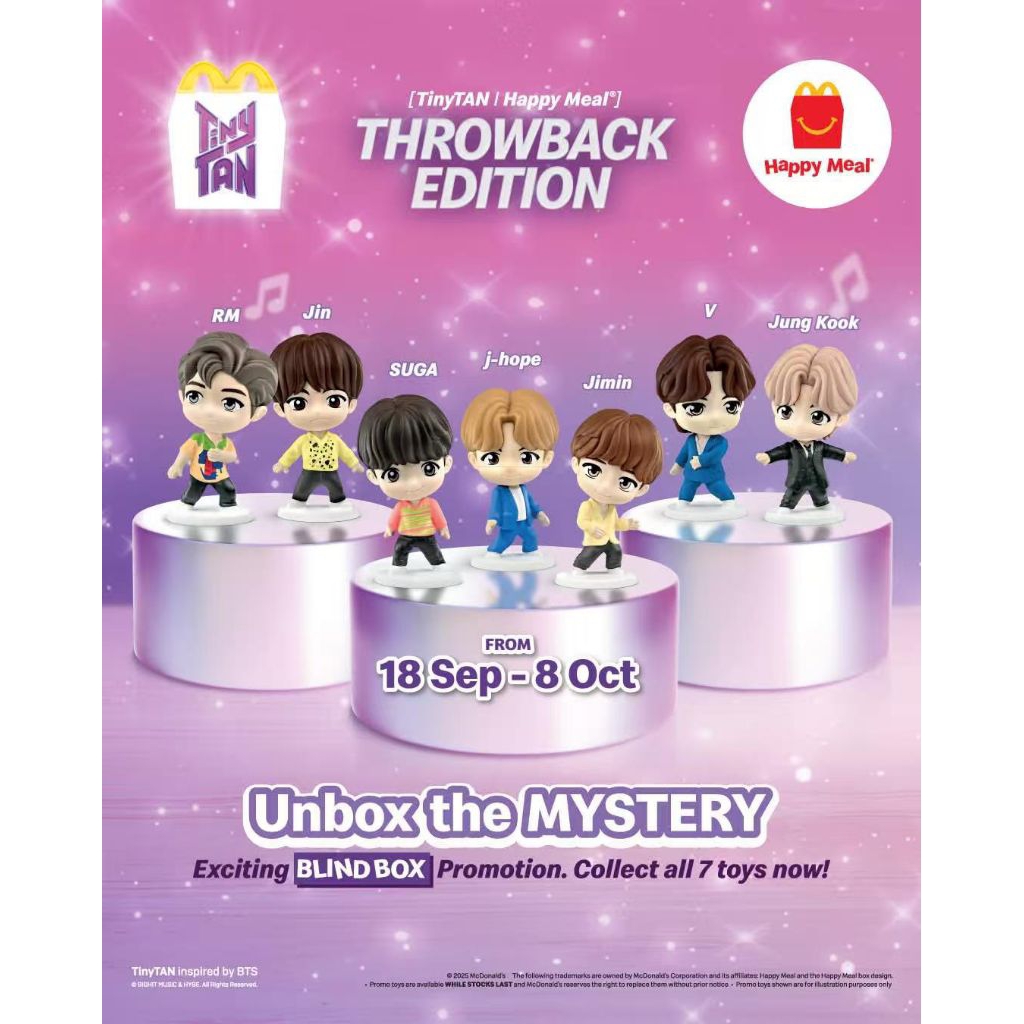 McDonald's Mcd Toy TinyTAN BTS 2025（Throwback Edition & Encore Edition ...