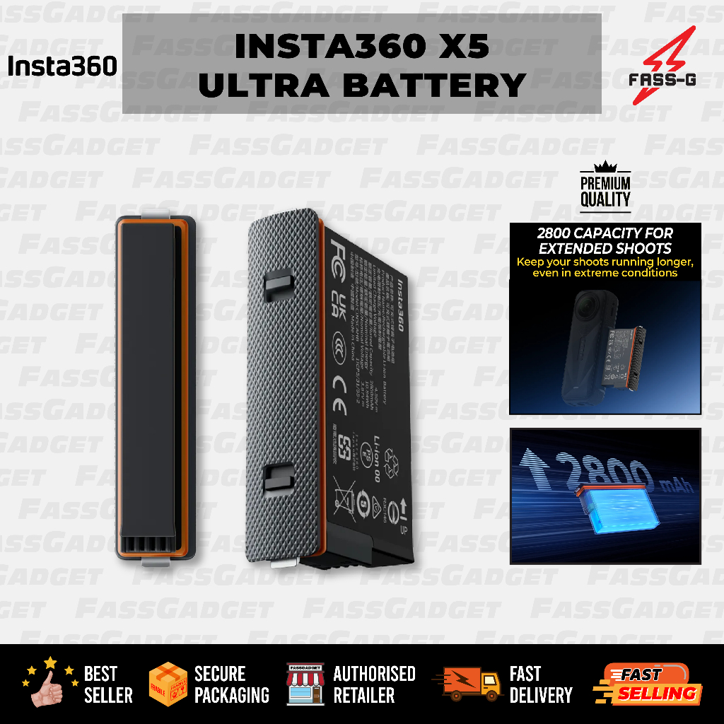 Insta360 X5 Readystock Battery / Ultra Battery | Shopee Malaysia