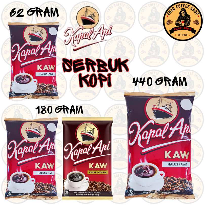 KOPI KAPAL API SERBUK / KAW HALUS / KAW KASAR / KOPI CAMPURAN KAPAL API ...