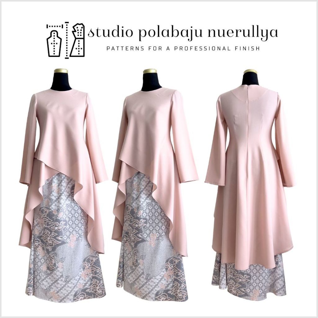 Pola baju PDF : Dahlia | Panduan jahit lengkap (Tutorial + Basi + Info ...