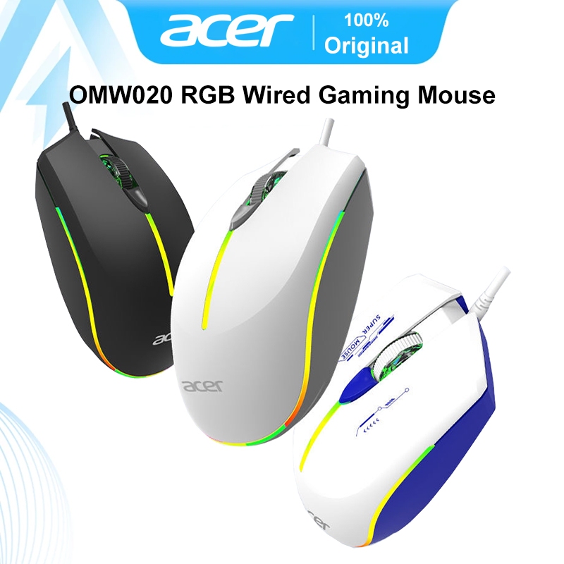Acer OMW020 RGB Wired Gaming Mouse USB - 100% New & Original | Shopee ...