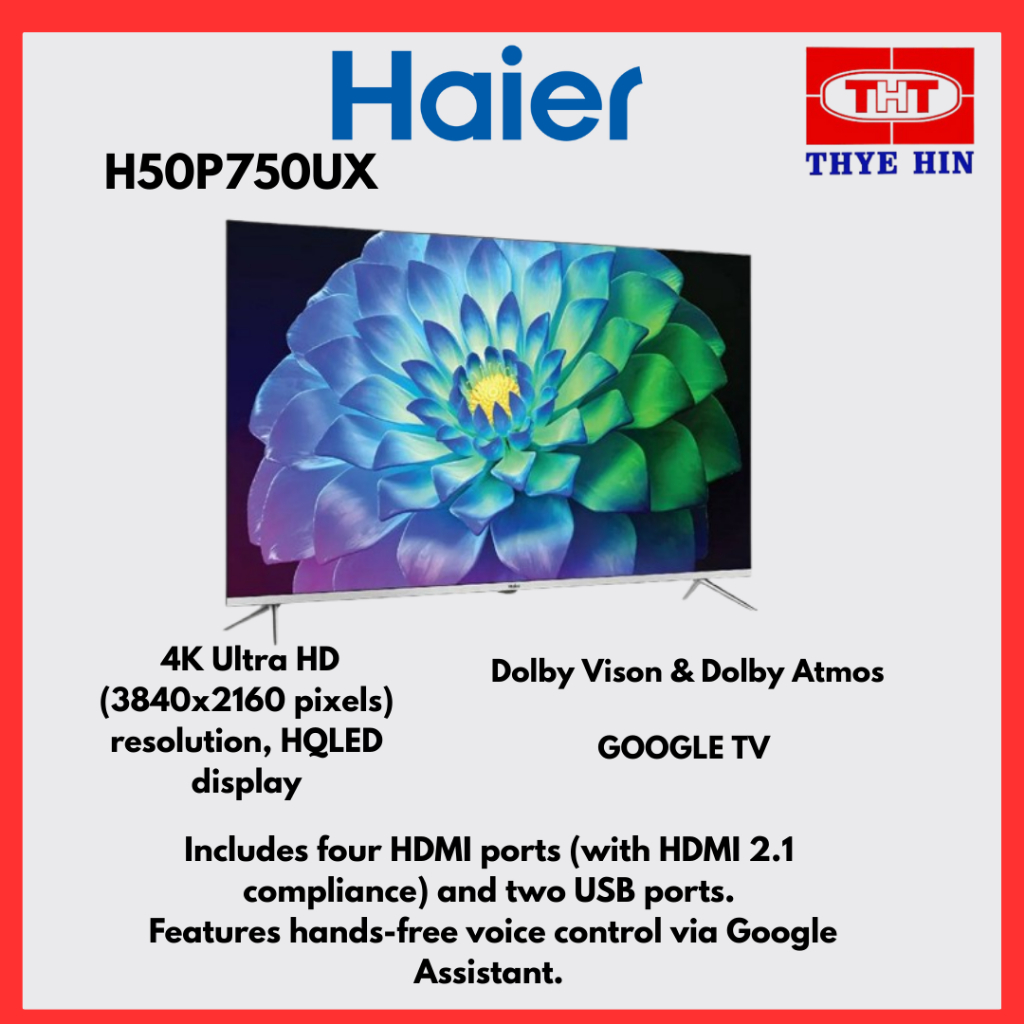 HAIER H75P750UX 4K UHD resolution (3840 x 2160) Google TV HQLED ...