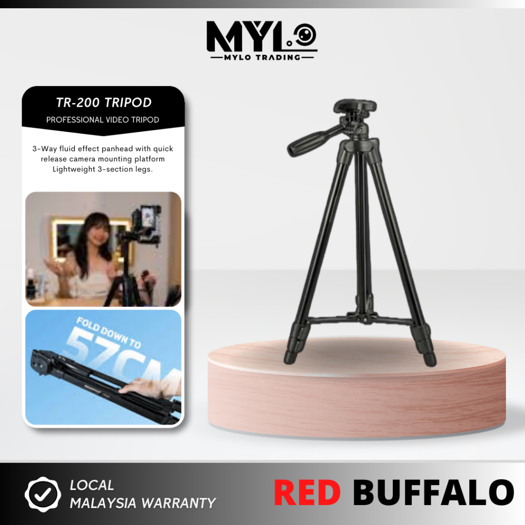 Red Buffalo TR-200 Tripod | Shopee Malaysia