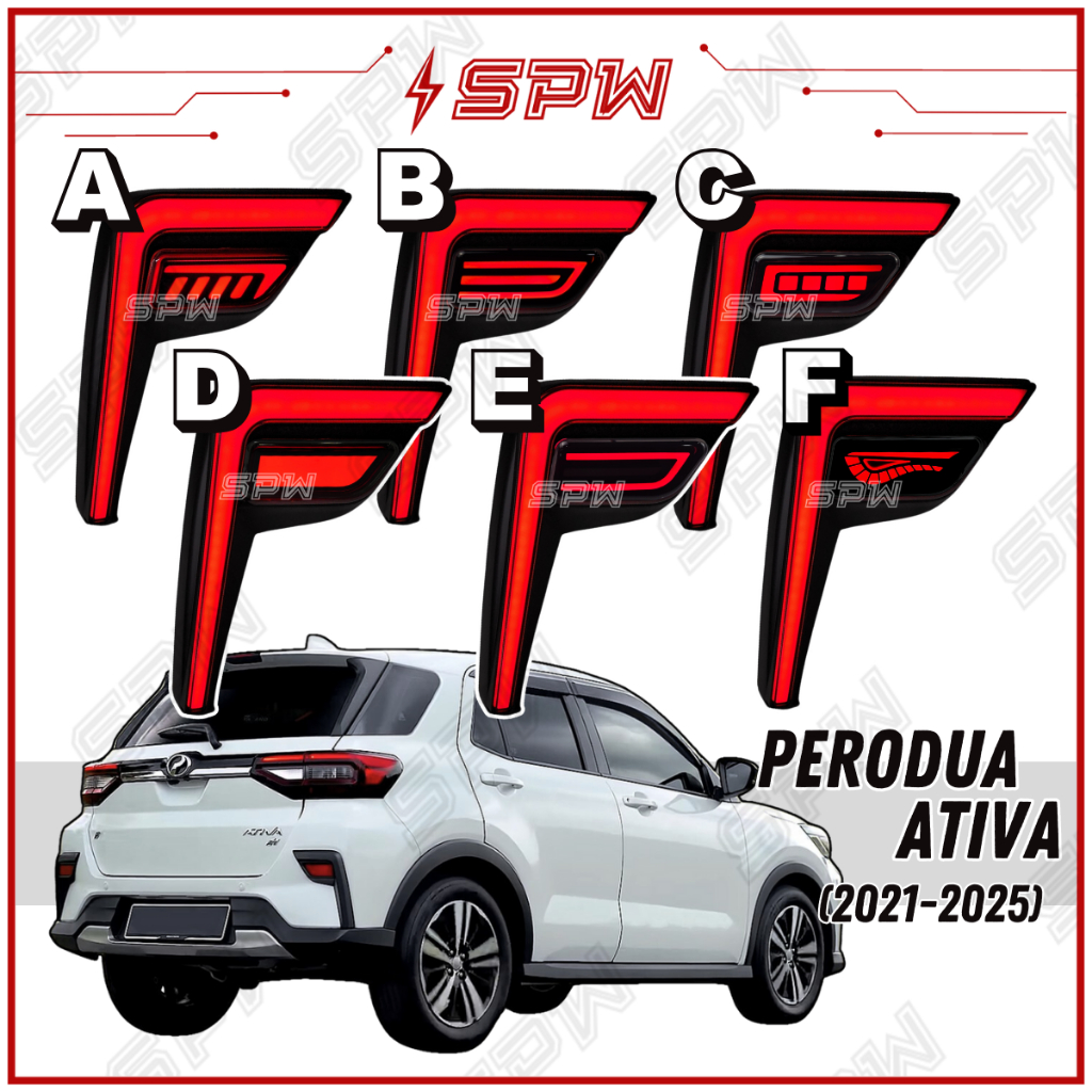 Perodua Ativa Reflector Rear Bumper LED Daylight DRL L-Shape Cover ...