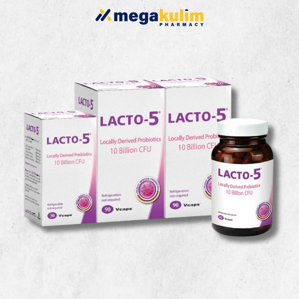 Lacto-5 Locally Derived Probiotics 10 Billion CFU (30's / 2x90's+30's ...