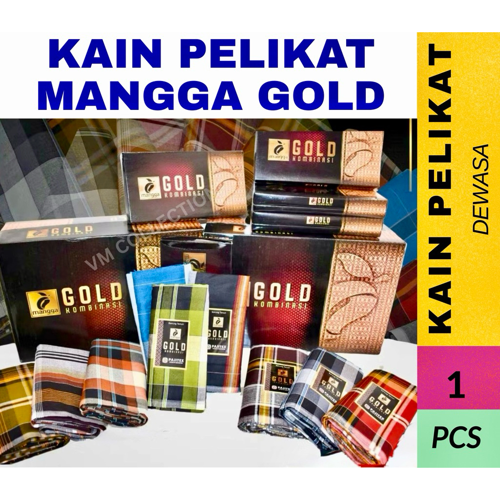 ( Boleh Pilih Warna ) Kain Pelikat Jenama Mangga Gold/Kain Pelikat ...