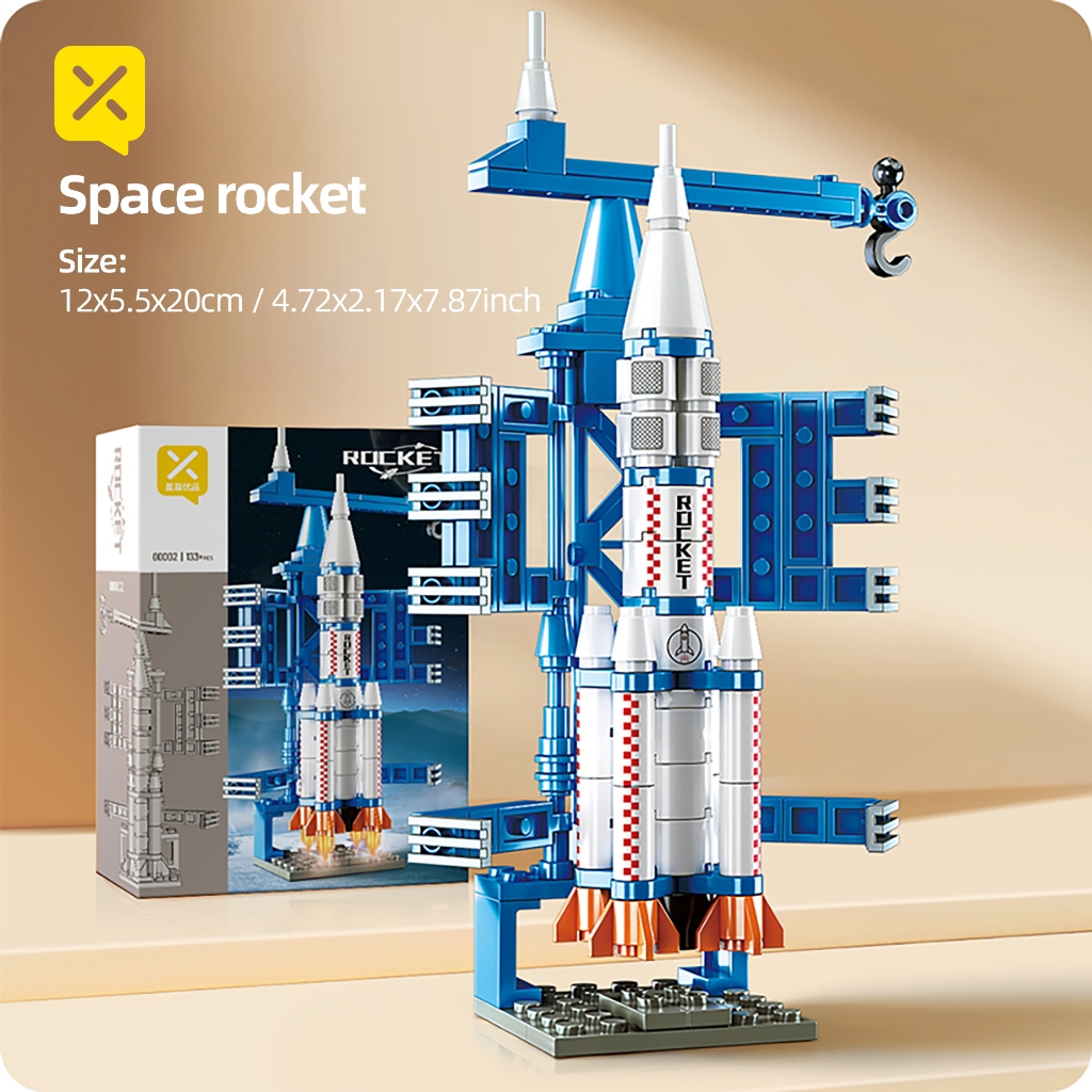 115-133Pcs Space Shuttle Rocket Building Blocks Assembled Puzzle ...