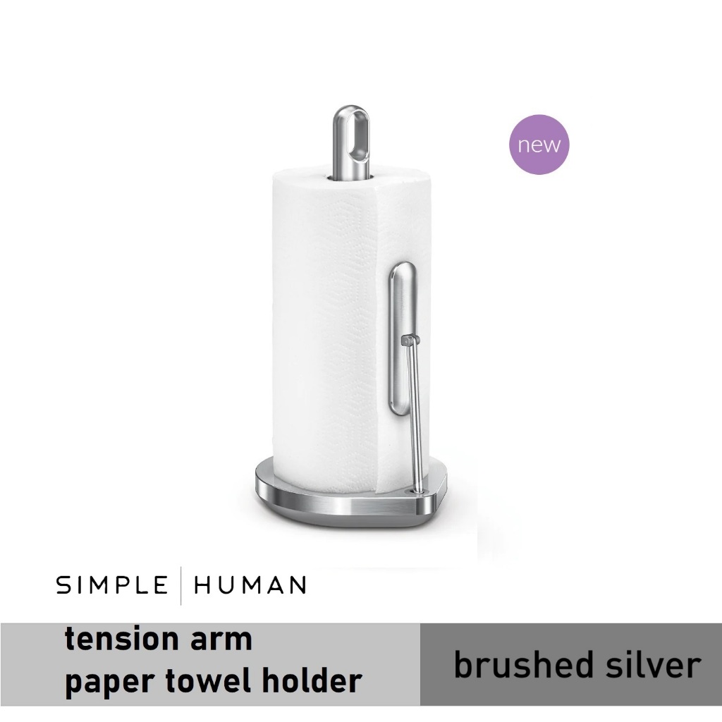 simplehuman Stainless Steel Tension Arm Paper Towel Holder Premium ...