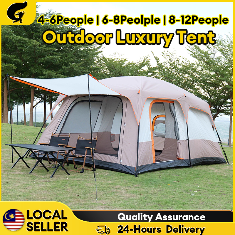 Khemah Camping Tent Waterproof Khemah unta 5 8 12 Persons Outdoor large ...