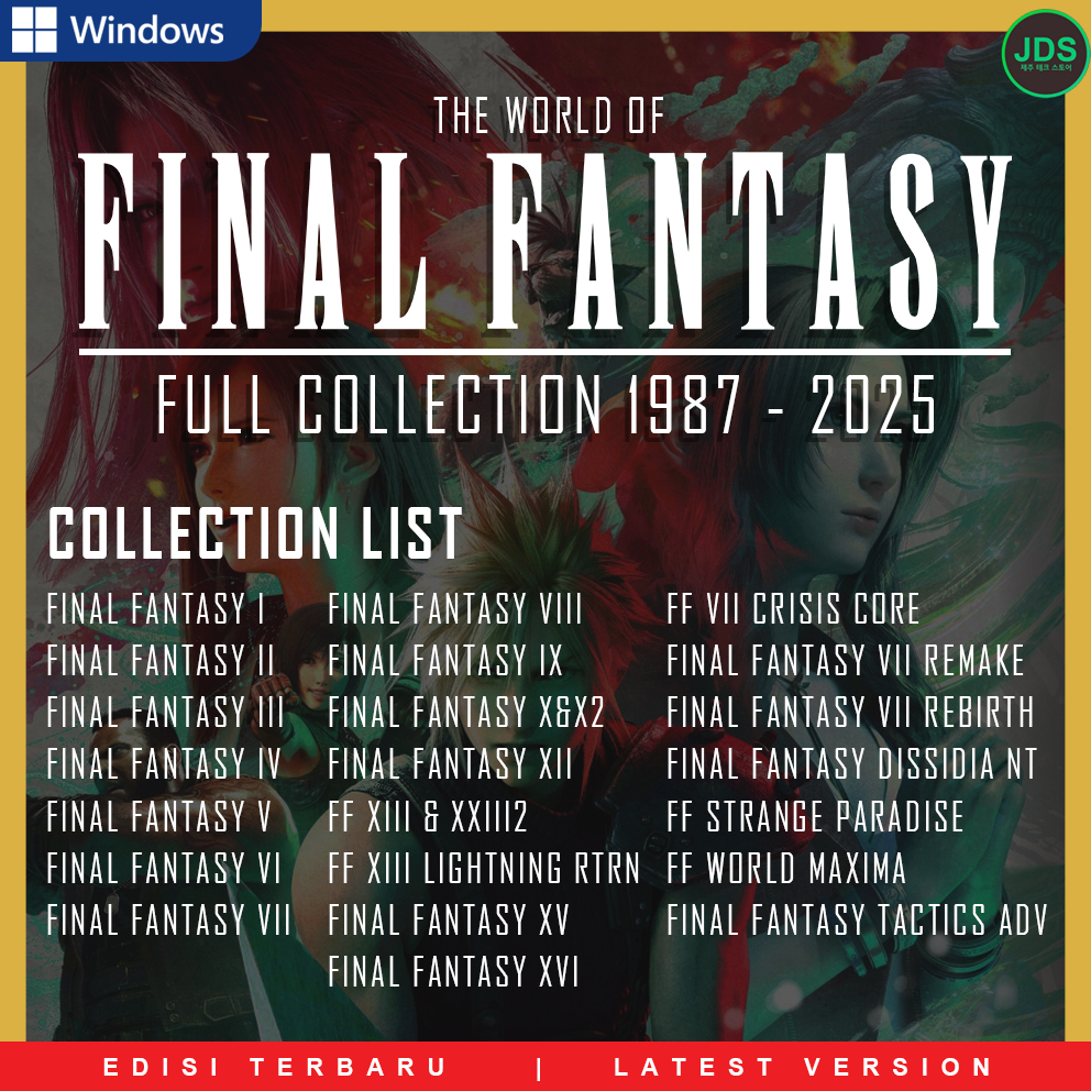 Final Fantasy 2025 -1992 Complete Collection (I - XVI) | Full Version ...