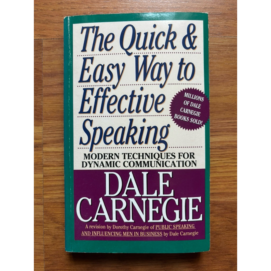 The Quick & Easy Way to Effective Speaking by Dale Carnegie (Self Help ...