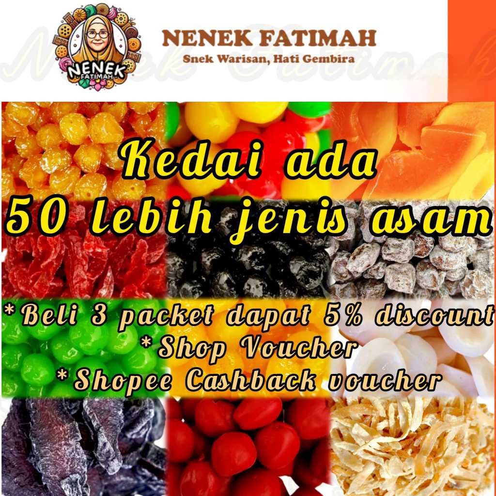 100g Pelbagai Asam/ Jeruk / Manis/ Masin/ Masam/ Kecut HALAL | Shopee ...