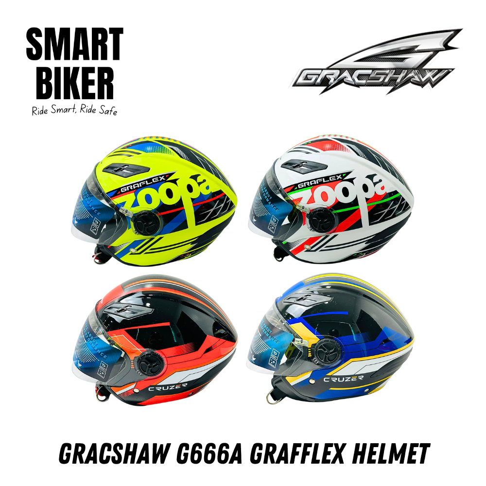 Gracshaw G666 Grafflex Helmet Cruzer Zoopa - 100% Original | Shopee ...