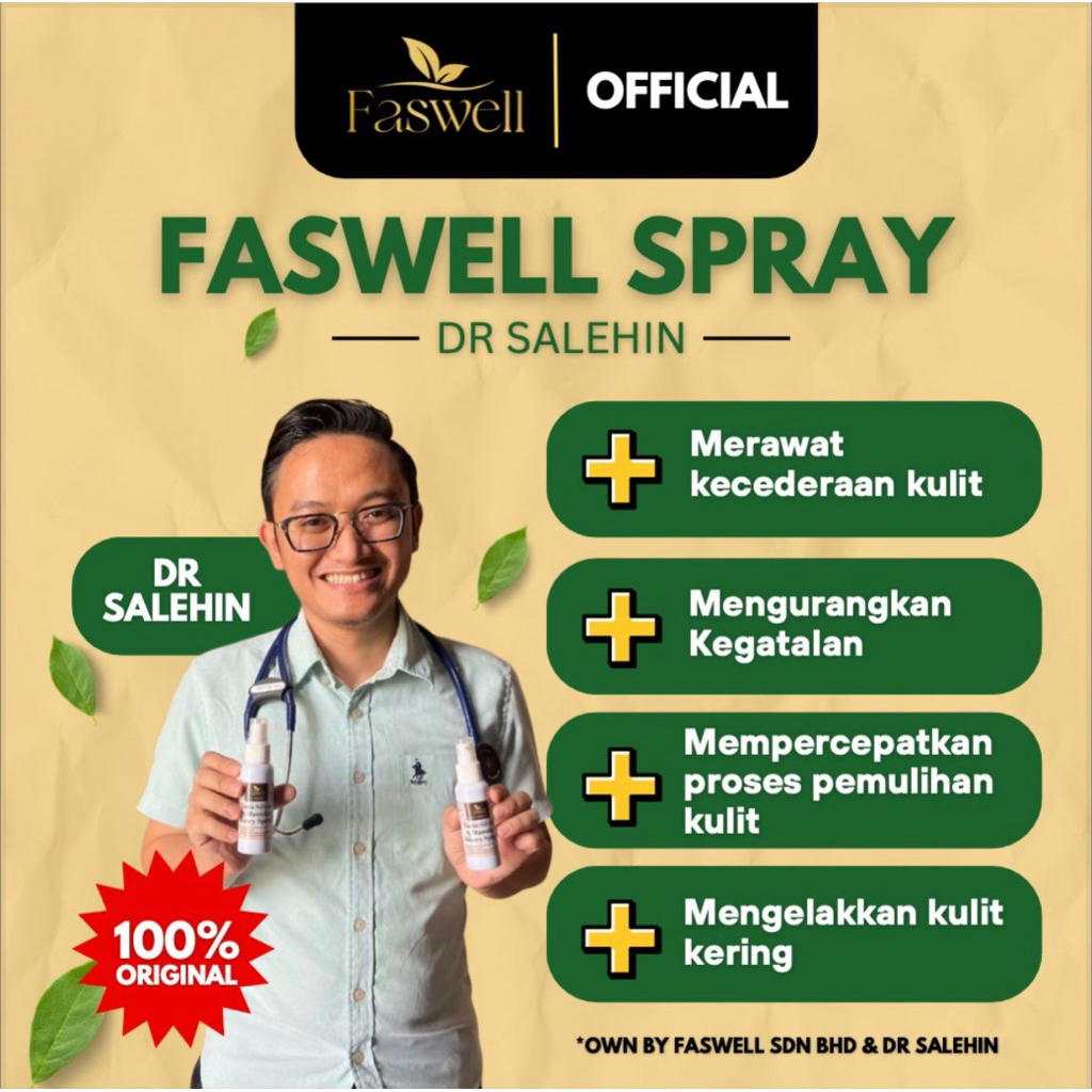 Faswell Nano Silver & Manuka Honey Spray 60ml - bantu rawat Kulit ...