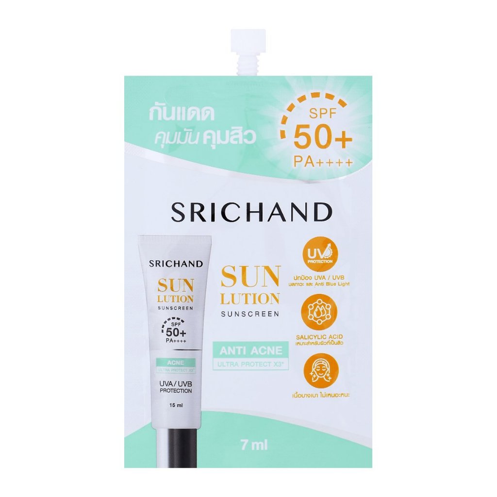SRICHAND Sunlution Acne Care Sunscreen SPF50+ PA++++ 7 ml. | Shopee ...
