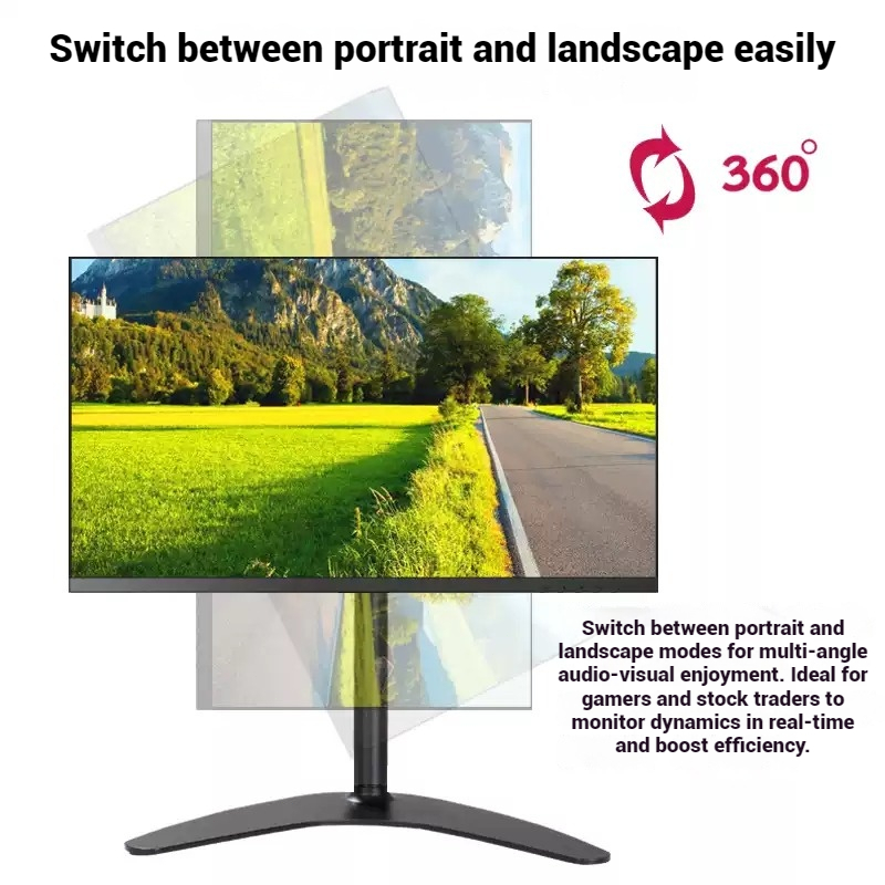 Desktop bracket universal base can be raised and lowered to increase ...