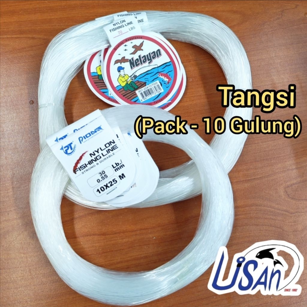 (PACK-10Gulung) TALI TANGSI #PIONER/ NELAYAN TALI PERAMBUT LEADER LINE ...