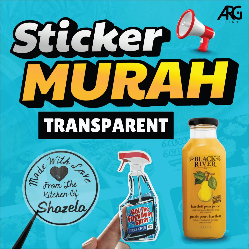 Sticker Transparent, Stiker Lutsinar Untuk Produk Label Siap 1 Hari ...