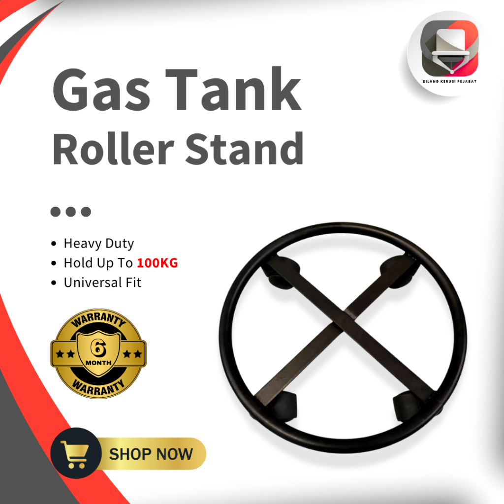 Tapak Roda Silinder Gas Besi Tahan Lasak / Gas Tank Roller Stand Heavy ...