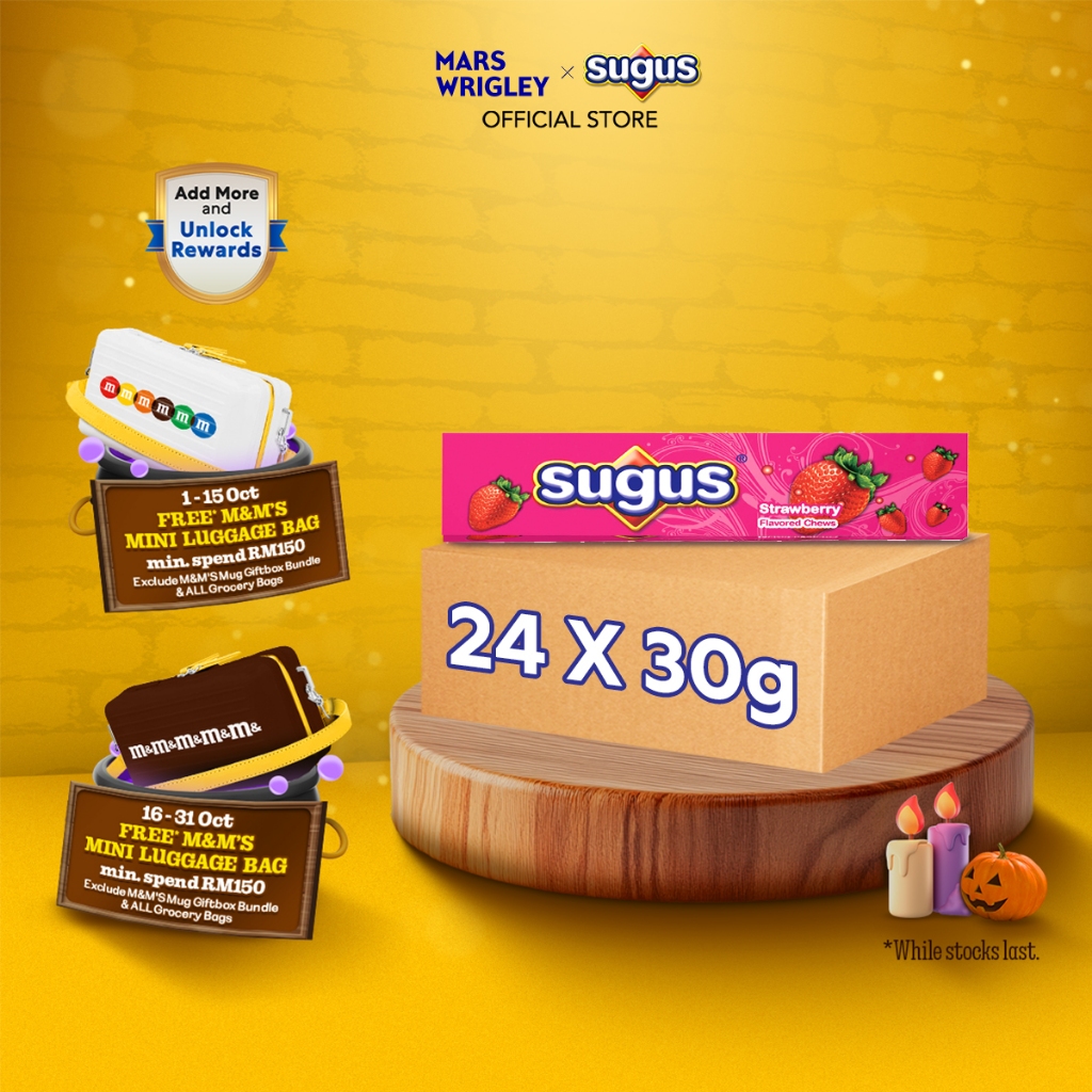 [Outer Deals] Sugus Strawberry Outer 30g x 24 Chewy Candy / Fruity ...