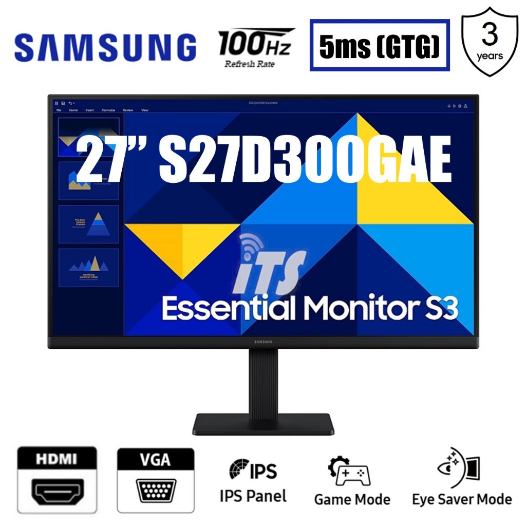 Samsung 27" S27C310EAE 75Hz / 27" S27D300GAE 100Hz 5ms IPS Essential ...