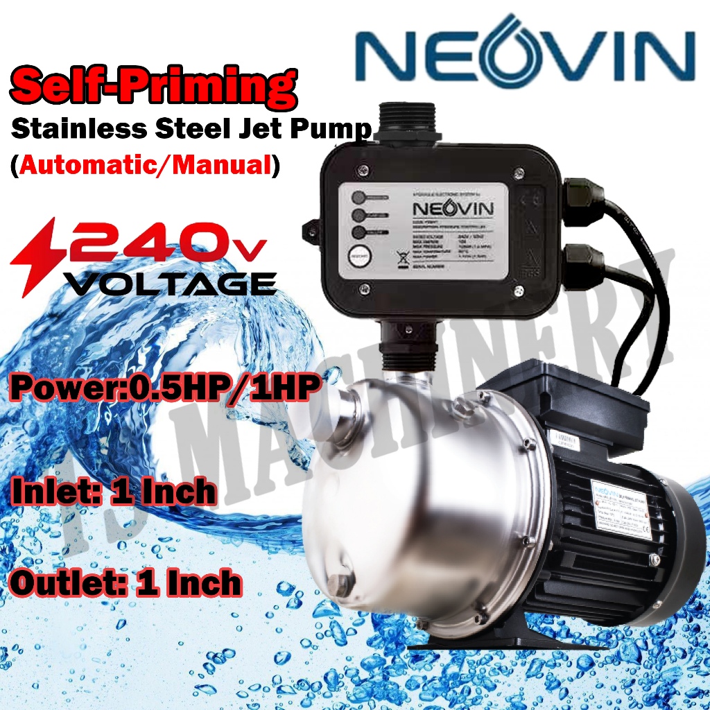 [𝐎𝐫𝐢𝐠𝐢𝐧𝐚𝐥]Neovin Automatic Self-Priming Jet Pump 0.5HP 1HP Home Water ...