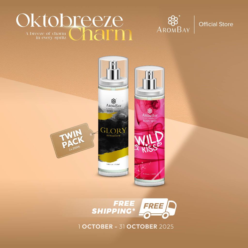 AROMBAY Body Mist Glory Sensation/Wild Kiss (250ml x 2) | Shopee Malaysia