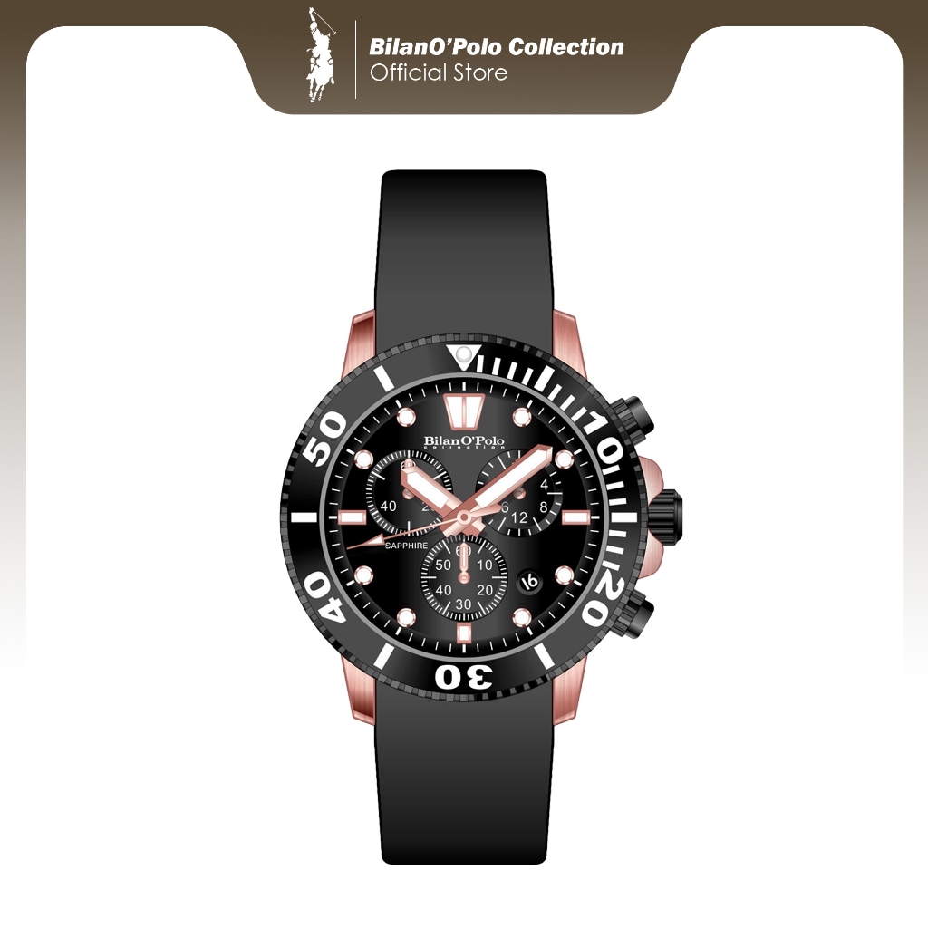 BilanO' Polo Collection Sapphire Crystal Men Watch PC-G9115 | Shopee ...