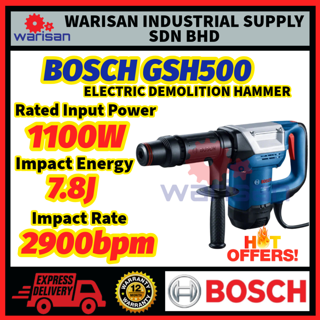 BOSCH GSH500 ELECTRIC DEMOLITION HAMMER / TUKUL PEROBOH ELEKTRIK ...