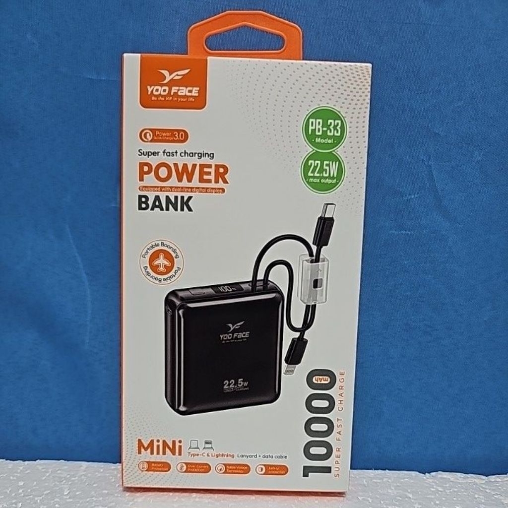 CCC Certified YOO FACE PB-33 POWER BANK 22.5W Super Fast Mini Type C ...
