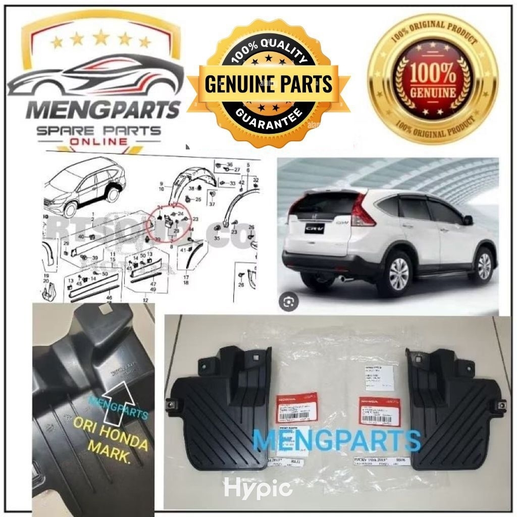 HONDA CRV TOA 2013Y-2017Y REAR FANDER EXTENSION STRAKE MUDFLAP BELAKANG ...