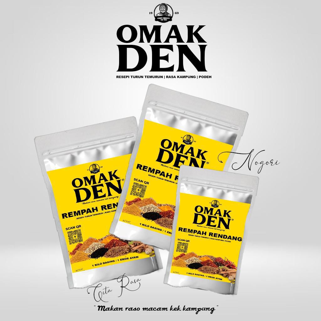 PROMO!! Rempah Rendang Omak Den 60g | Shopee Malaysia