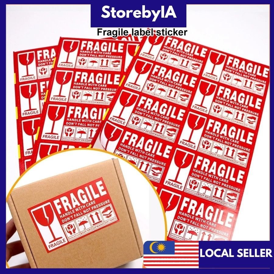 Fragile Sticker Urgent Sticker Mudah Pecah Murah Warning Label Fragile ...