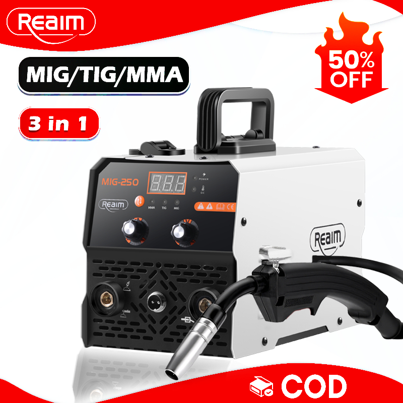 REAIM 3in1 MIG Welding Machine Set Gasless Mesin Welding MIG/MMA/TIG ...