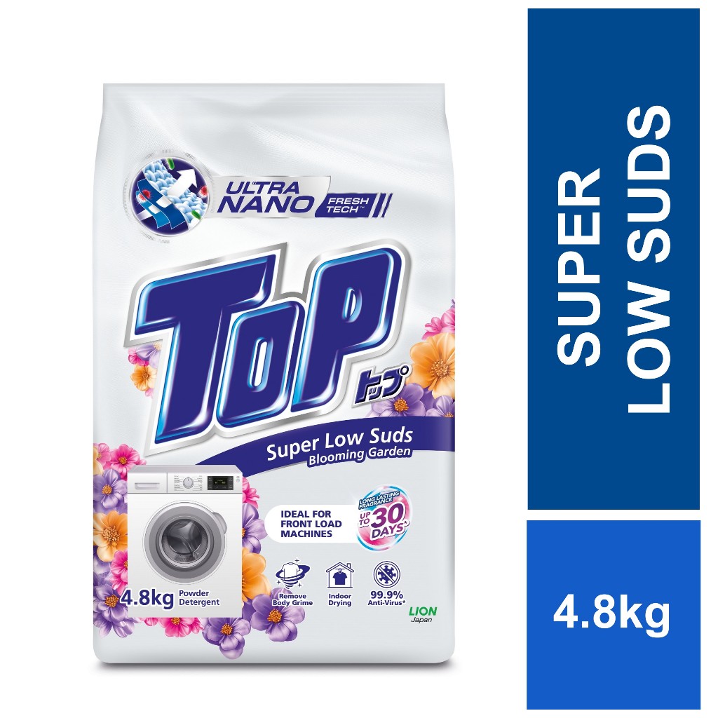 TOP Powder Laundry Detergent Super Low Suds Blooming Garden 4.8kg ...