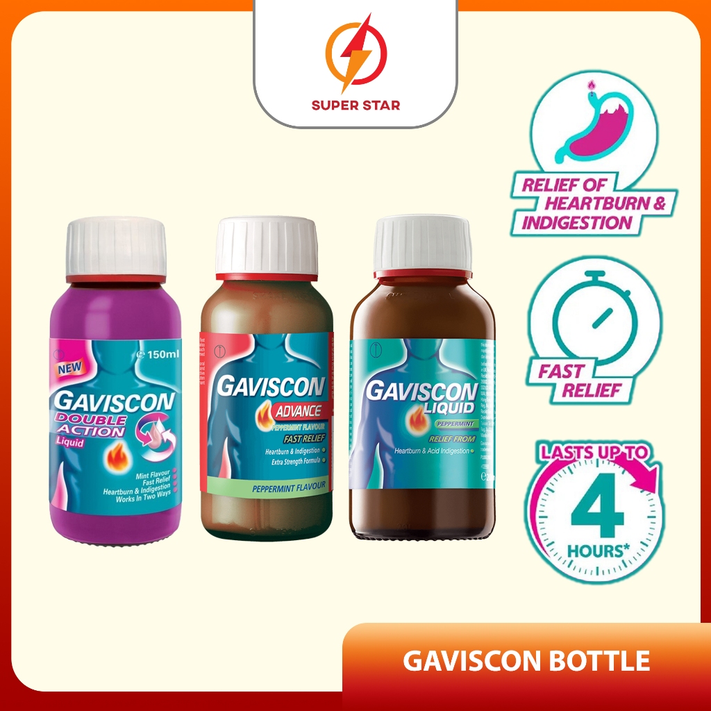Gaviscon Liquid Bottle 150ml ( Advance / Double Action ) | Shopee Malaysia
