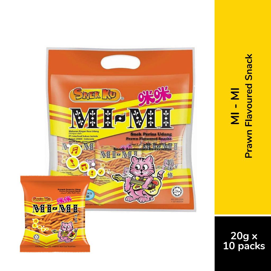 Mi-Mi - Crispy Prawn-Flavored Crackers (8 x 20g) | Shopee Malaysia