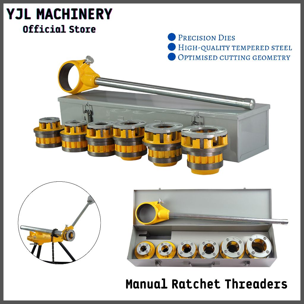 Pipe Threading Machine Manual Ratchet Threader 1/2"-2" 12R | Shopee ...