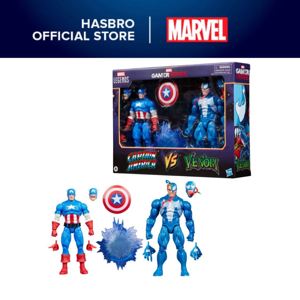 Marvel Legends Series Gamerverse Captain America vs Venom Action Figure ...