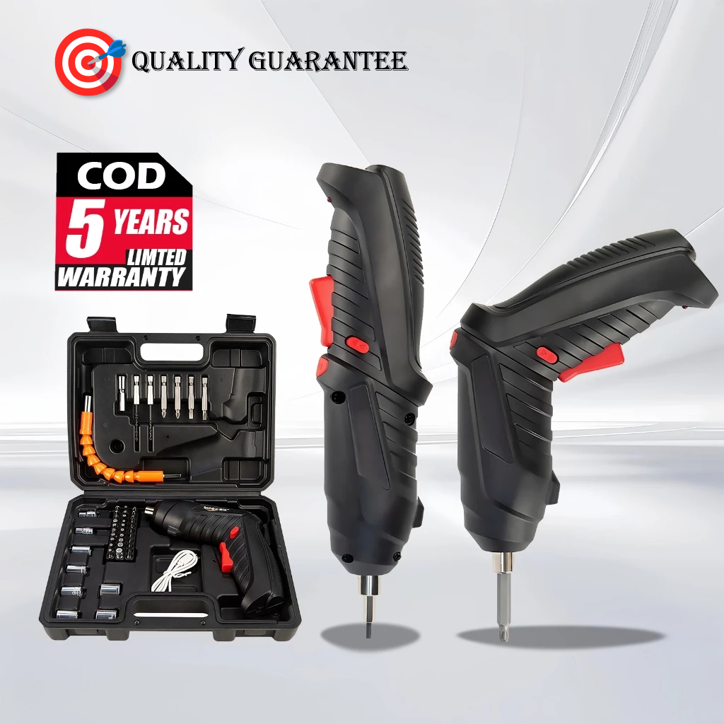 Electric Cordless Screwdriver Tool Kit 47PCS Set with LED Light ...