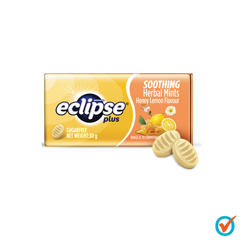 Eclipse Plus Honey Lemon Tins 30g Soothing Herbal Mints / Sugar Free ...