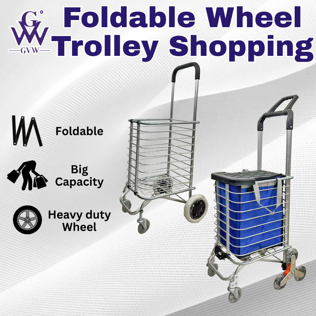 GVW Trolley Rack Trolley Heavy Duty Trolley Shopping Tray Troili Barang ...