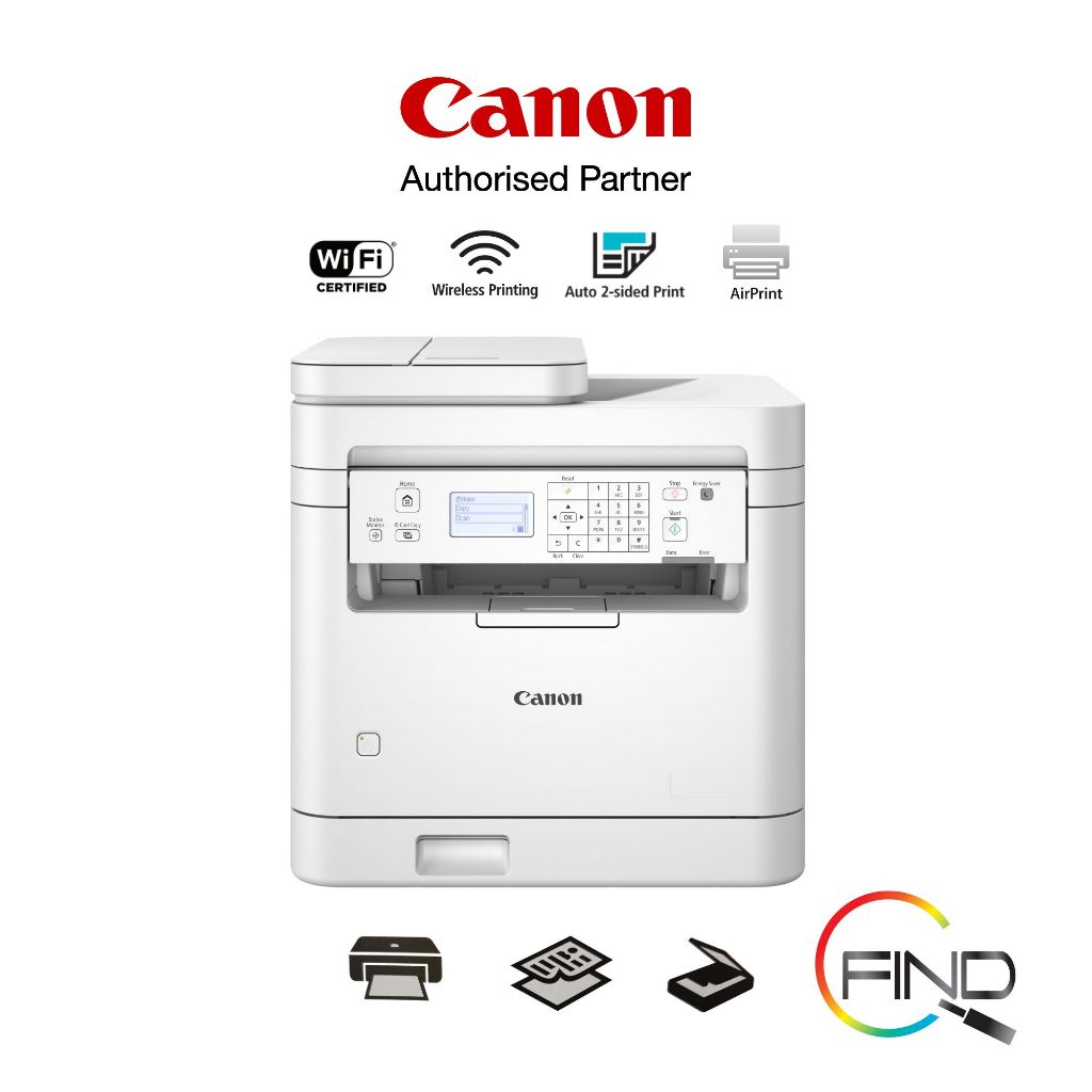Canon imageCLASS MF284dw ASA Mono Laser AIO Printer(PrintScanCopy/Fax/33ppm/Duplex/WiFi+LAN+USB ...